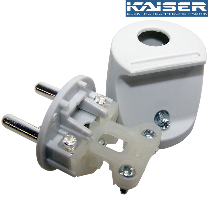 Kaiser Danish Mains Plug, Silver Plated | Hifi Collective