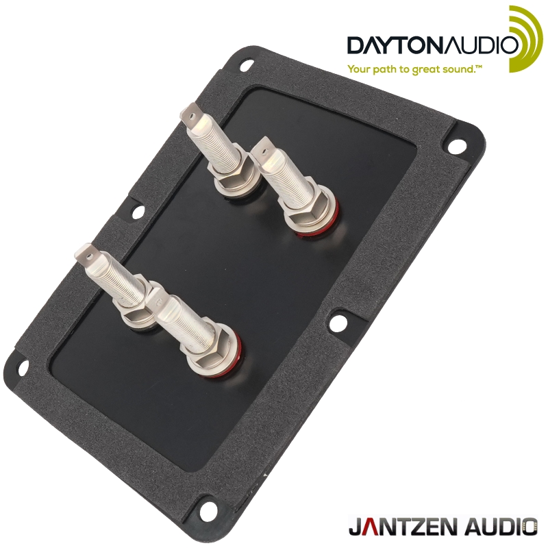 PE-091-612 Dayton Audio Double binding post plate, black anodised ...
