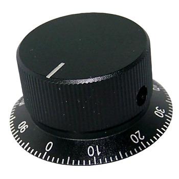 Black "Numbered" Knob, 35mm diameter | Hifi Collective