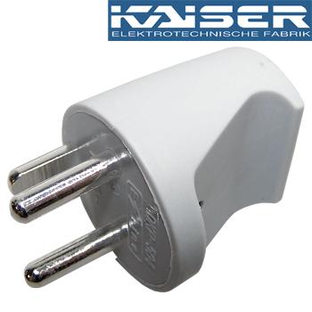 Kaiser Danish Mains Plug, Silver Plated | Hifi Collective