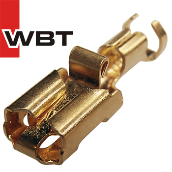 WBT-0655: Flat push-on cable shoe 6.3mm (pair) | Hifi Collective